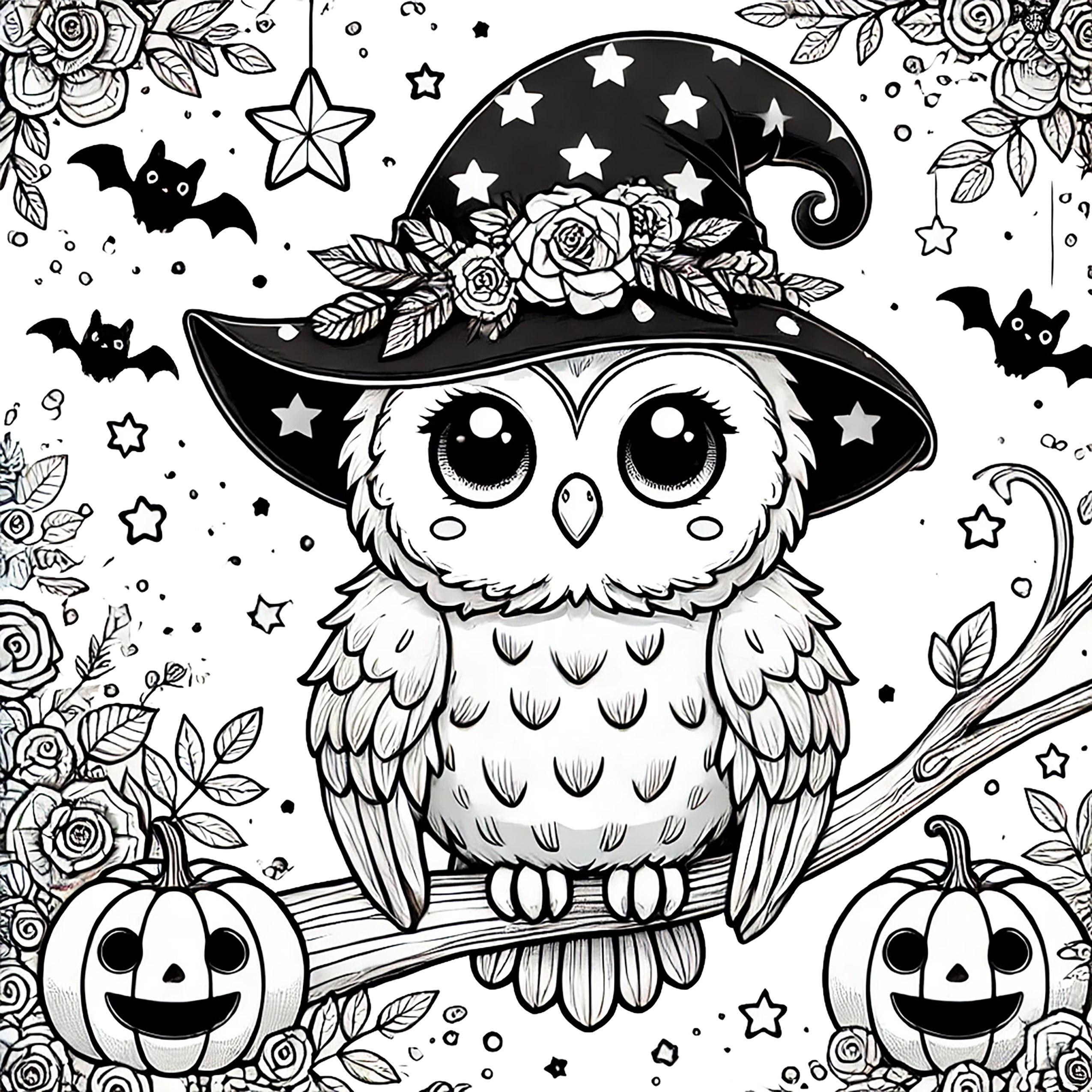 Spooky Critters Coloring Pages - Etsy
