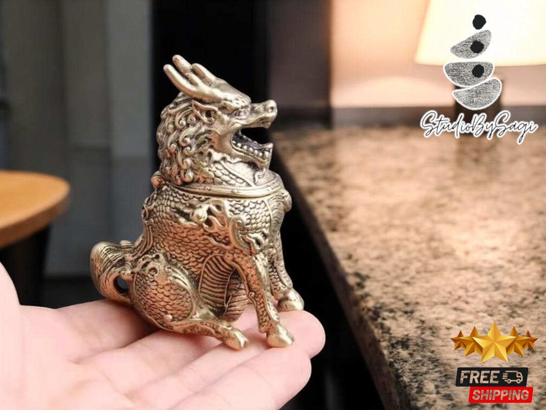 Kirin Aroma Burner | Feng Shui Fragrance Holder | Metallic Home Decor ...