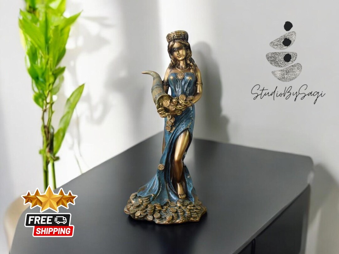Ancient Greek Roman Goddess Blue-luck Decor for Houses Blindfolded ...