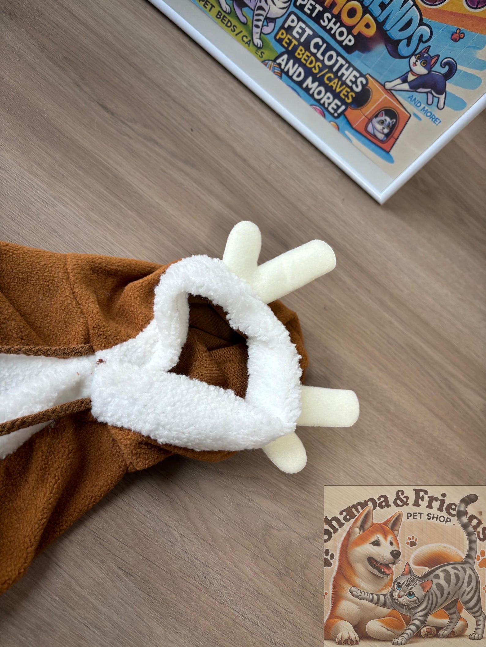 Christmas Pet Costume Cat Reindeer Outfit Dog Rudolph Costume Holiday ...