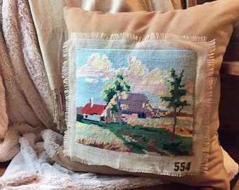 Needlework pillow | Etsy