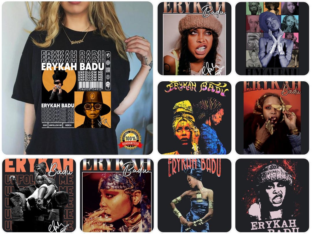 Bundle Erykah Badu Digital File, Erykah Badu Vintage Png, Erykah Badu T ...