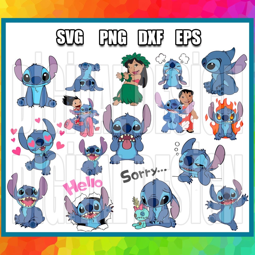 Lilo and Stich Bundle SVG, Stitch SVG, Birthday Stitch, Lilo Svg, Lilo ...