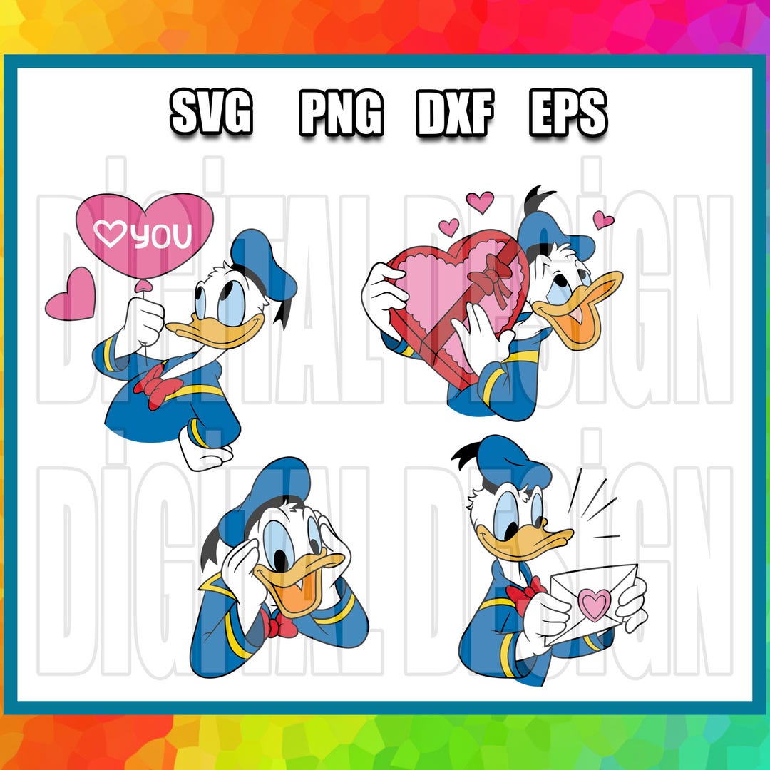 Layered SVG Cartoon Character, Duck SVG , Cricut, Silhouette, Cartoon ...