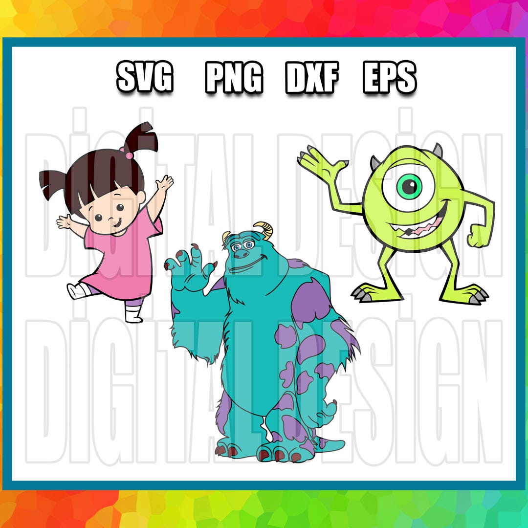 Monsters Svg, Sully Svg, Mike Svg, Boo Svg, Characters SVG, Cut Files ...