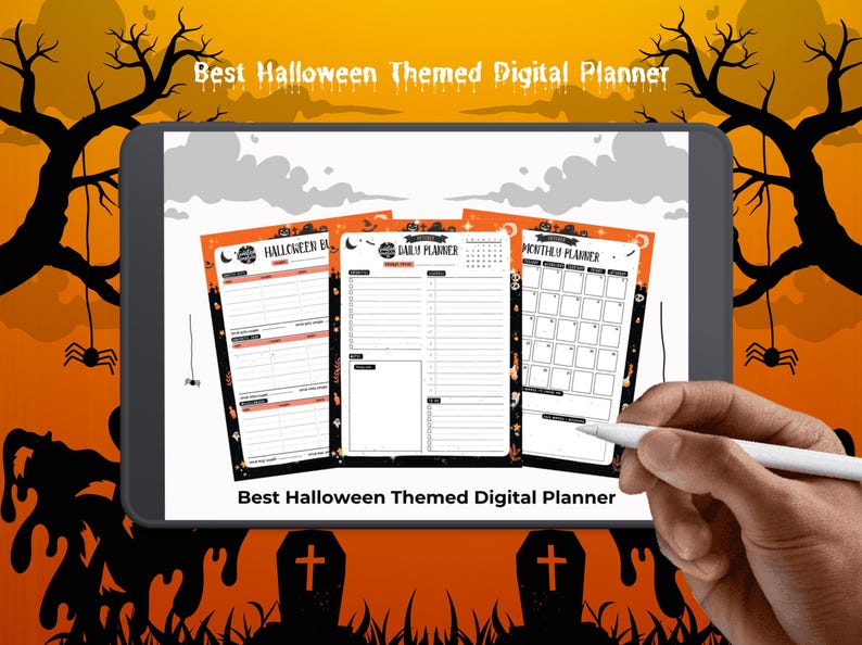 Halloween Themed Digital Planner Spooky Organizer for October Printable ...