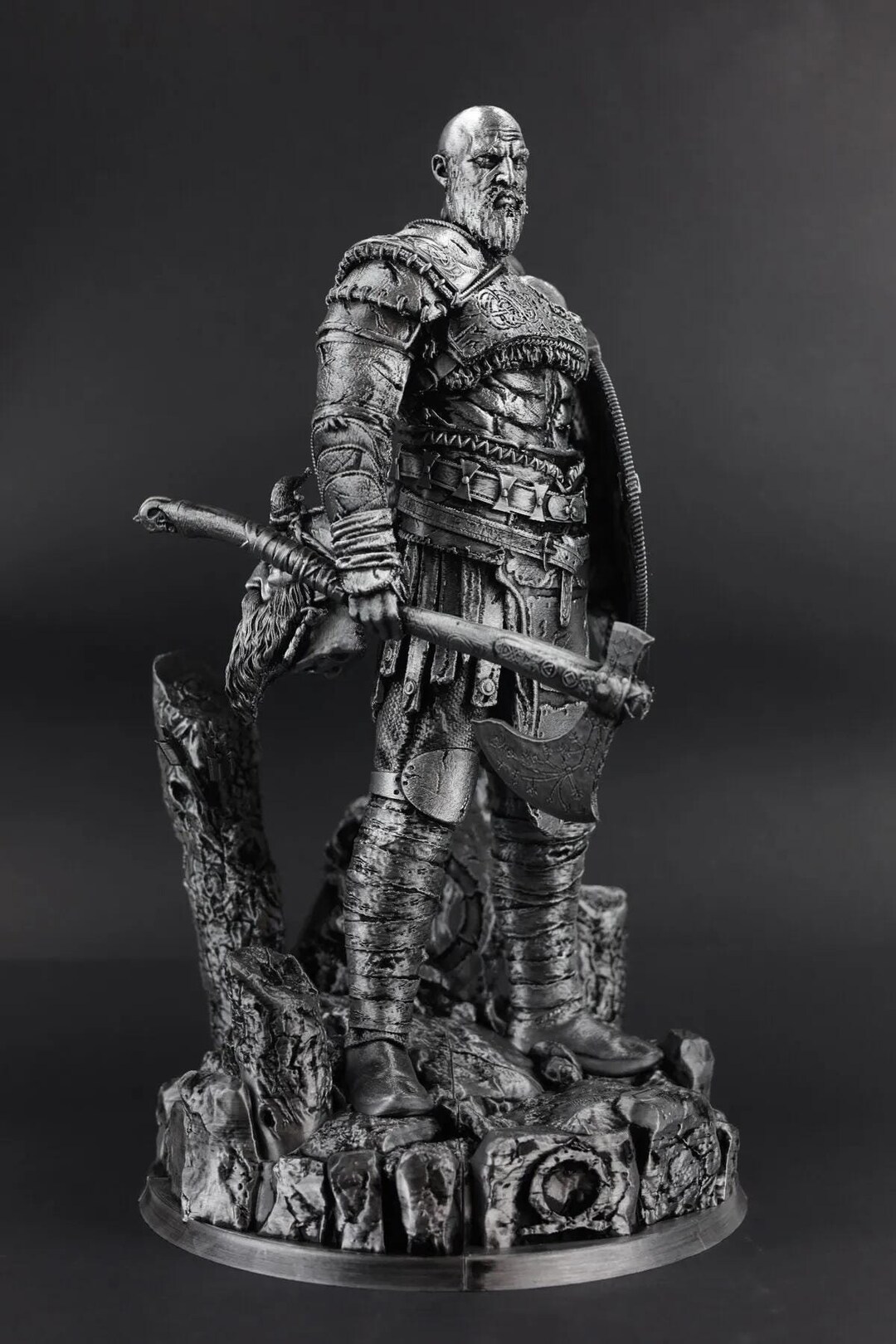 Kratos Bust God of War 40cm 3D Printed Realistic Figure Ultra Detailed ...