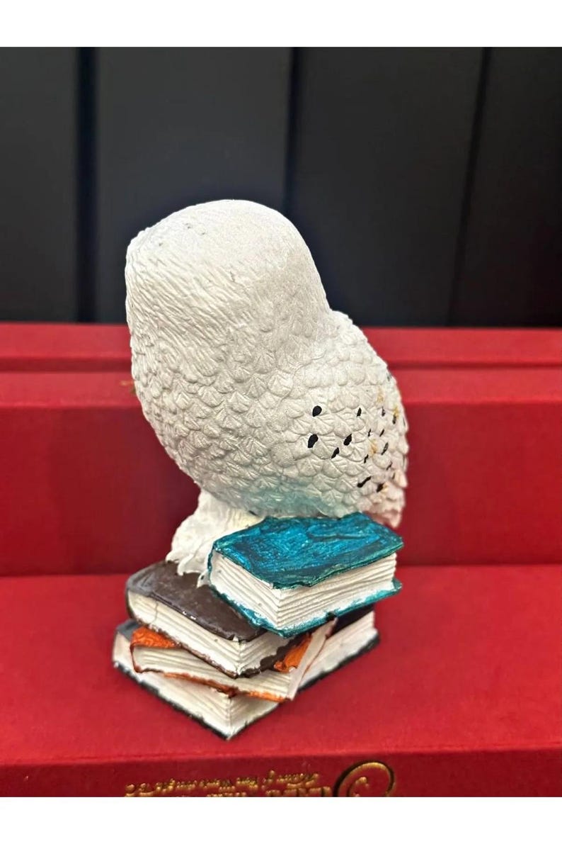 Hedwig Owl-inspired Collectible Figure 13x9cm Hand-painted White Owl ...