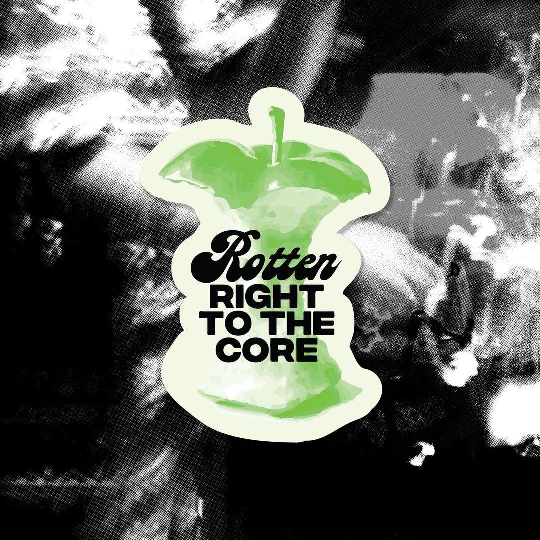 Rotten Right to the Core Sticker Charli Xcx Inpsired Sticker, Apple ...
