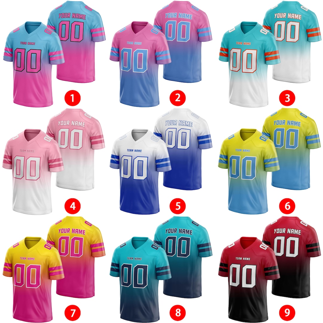 Custom Football Jersey Personalized Team Name Number Practice Jerseys ...