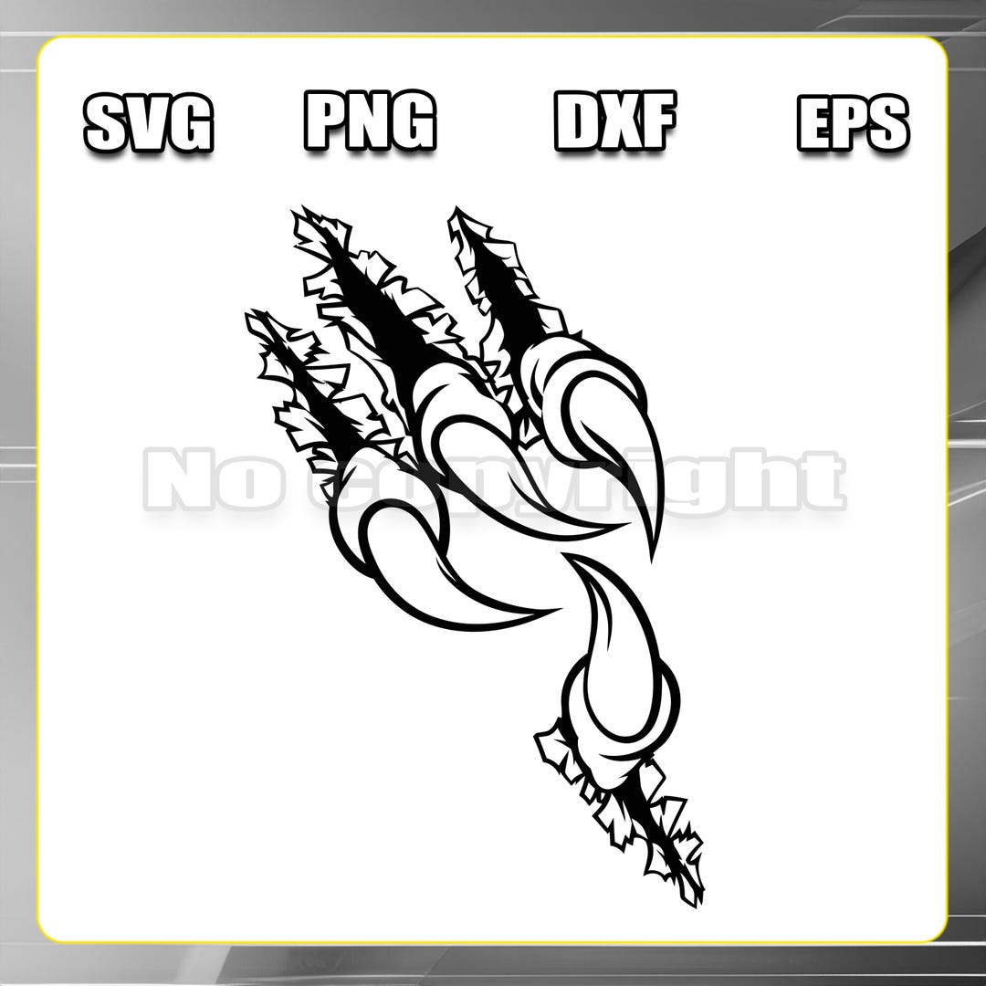 Claw Marks Svg,claw Skratch Svg,instant Download,svg, PNG, EPS, Dxf ...
