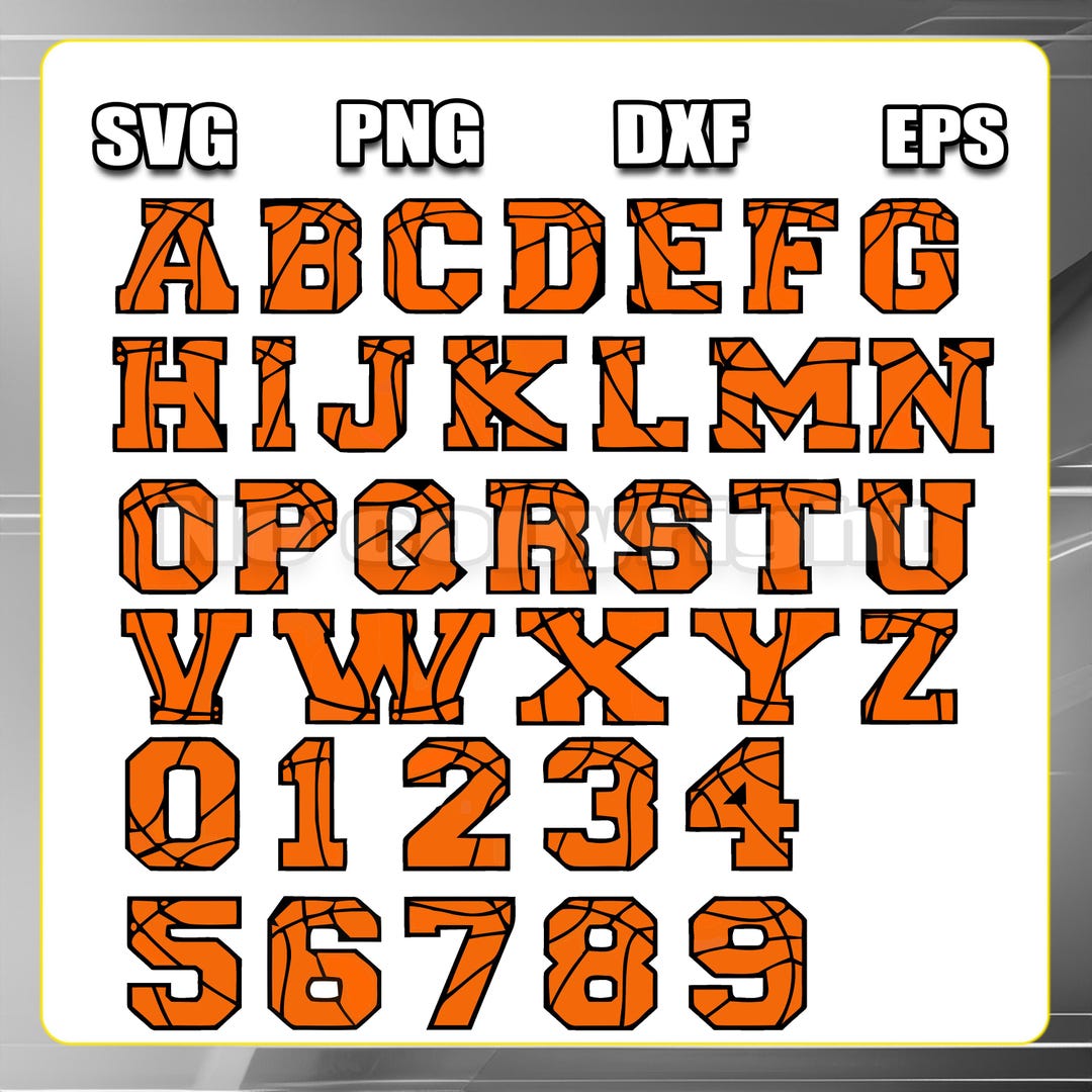 Basketball Font SVG Basketball Alphabet SVG Basketball Letters SVG ...