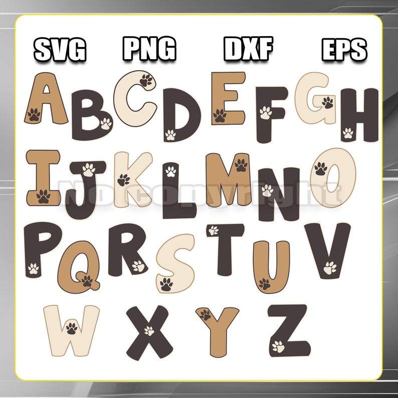 Dog Font , Dog Paw Print Font, Animal Fonts, Pet Fonts, Craft Fonts ...