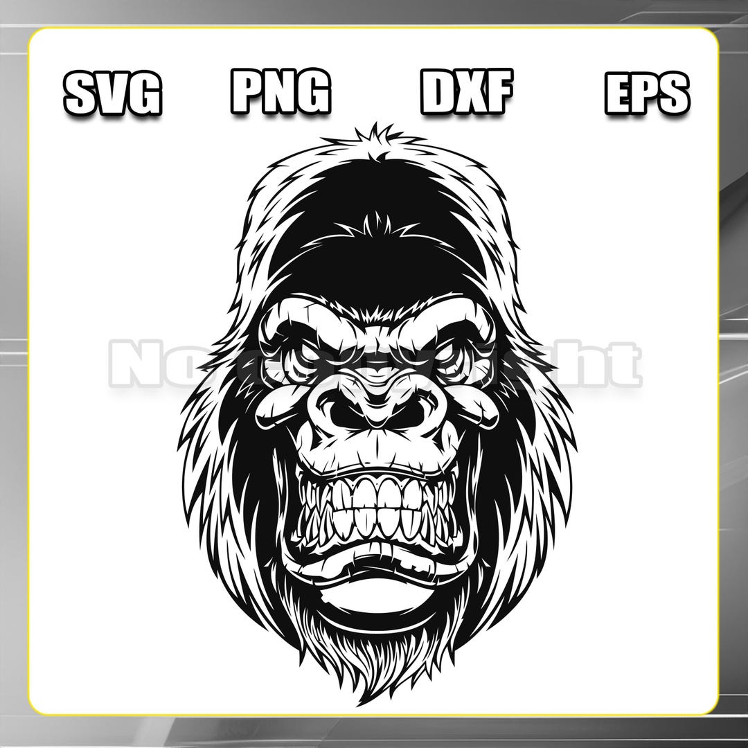 Gorilla SVG, Gorilla Clipart, Gorilla Files for Cricut, Gorilla Cut ...