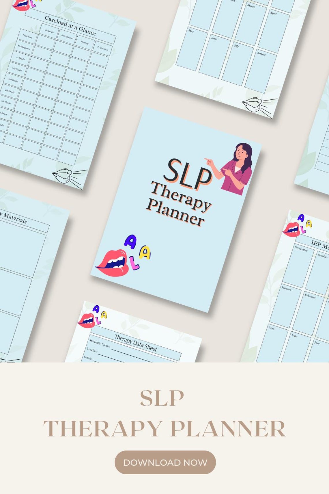 Speech Therapy Planner, Speech Planner, IEP Planner, SLP Planner ...