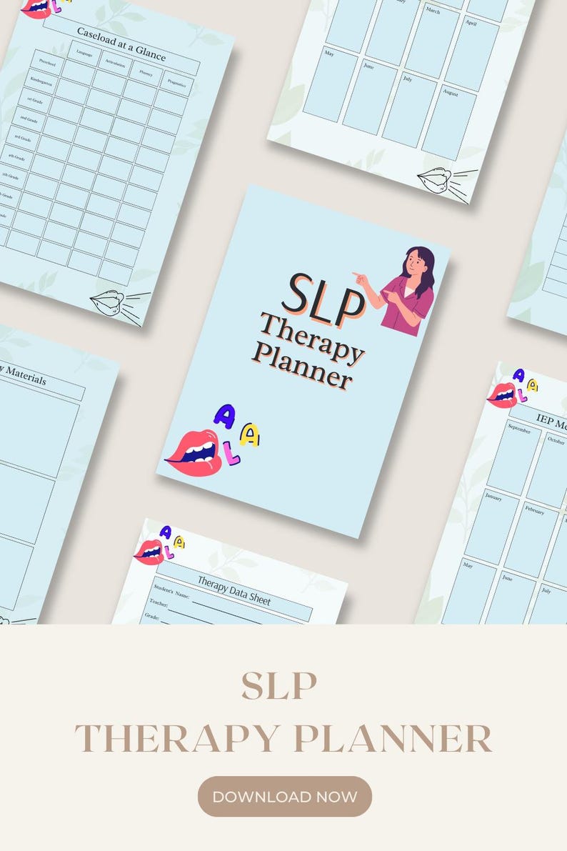 Speech Therapy Planner, Speech Planner, IEP Planner, SLP Planner ...