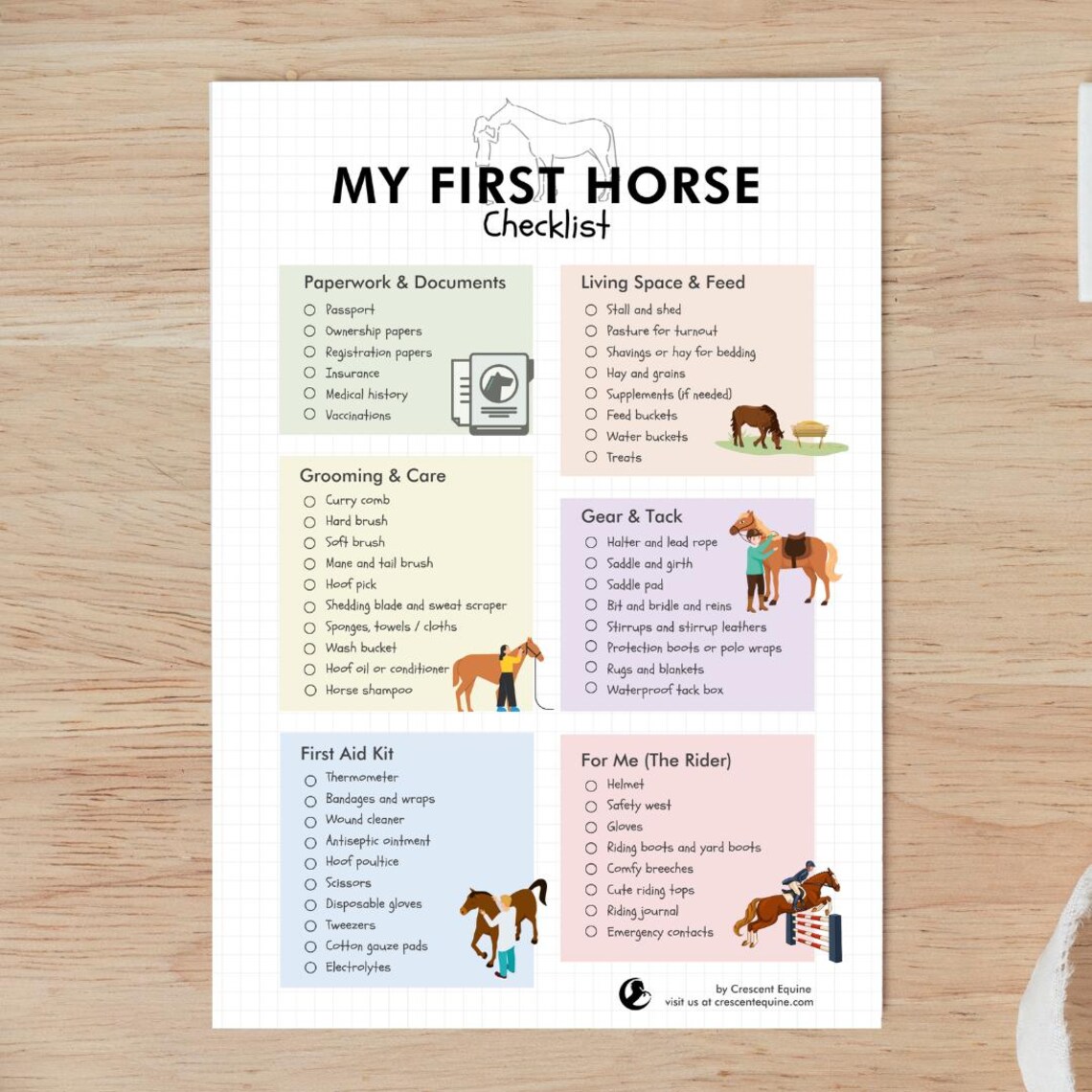 First Horse Essentials Checklist, New Owner Guide (printable Digital ...