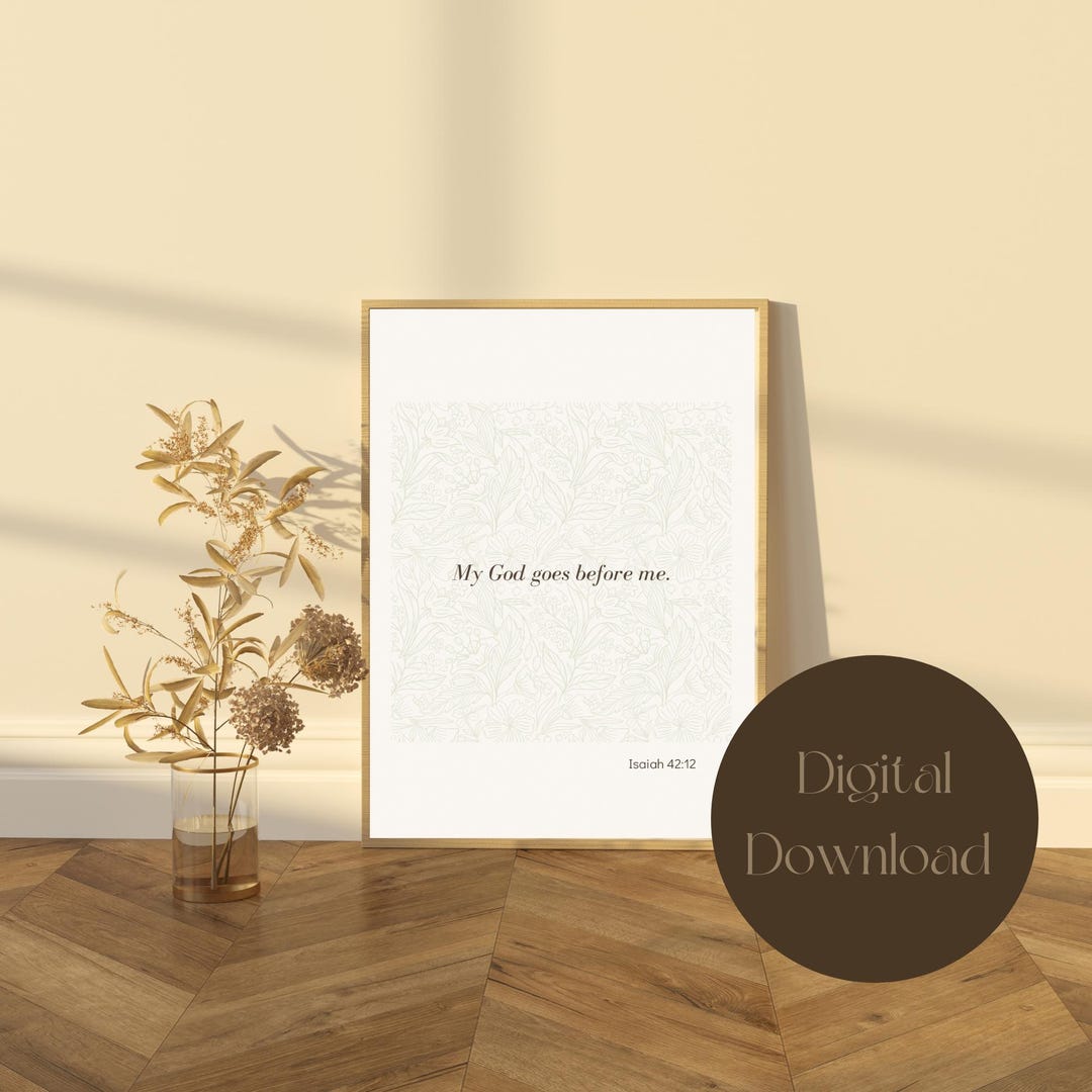 Isaiah 42:12 Bible Verse Printable Wall Art | Home Decor | Neutrals ...
