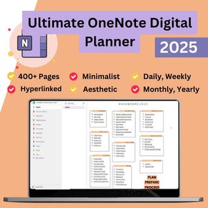 Onenote Template 2025 Aesthetic Ultimate Onenote Planner Hyperlinked ...
