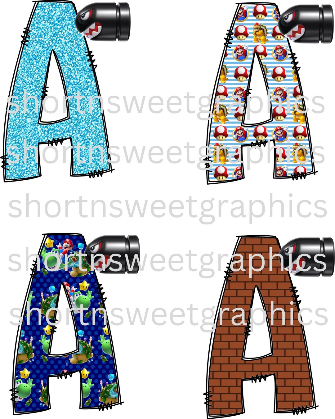 Mario Alphabet, Png, Digital Download - Etsy