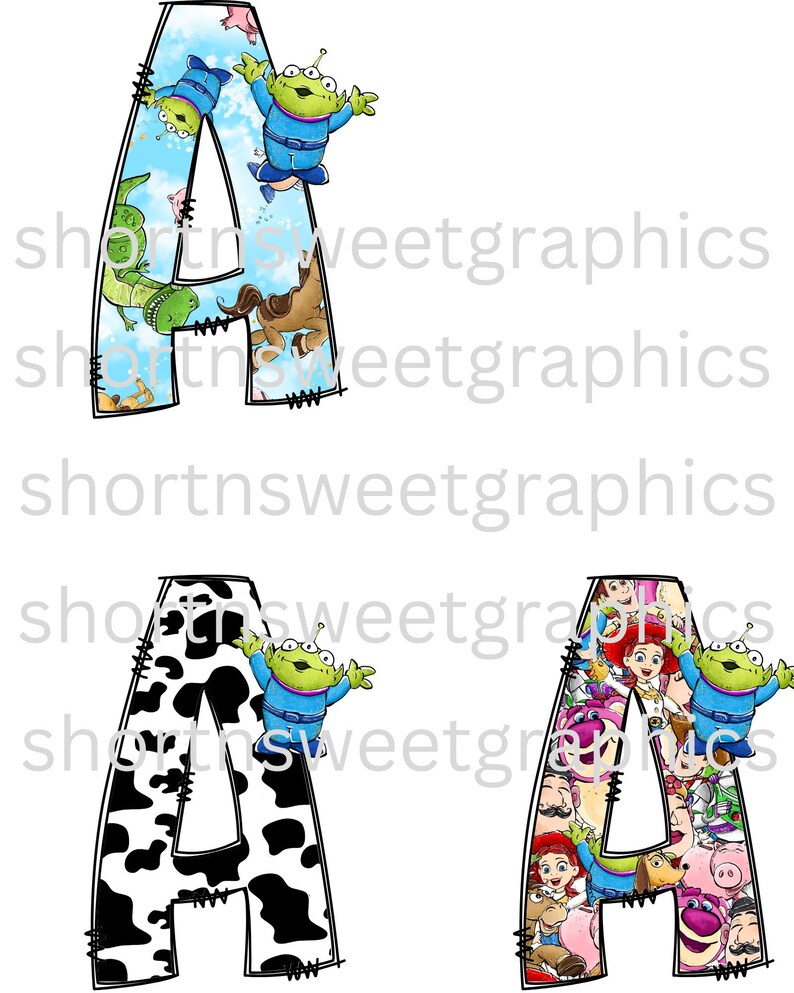 Toy Story, Toy Story Alphabet, Digital Download, Png - Etsy
