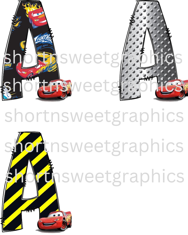 Cars, Cars Alphabet, Alphabet, Digital Download, Png - Etsy