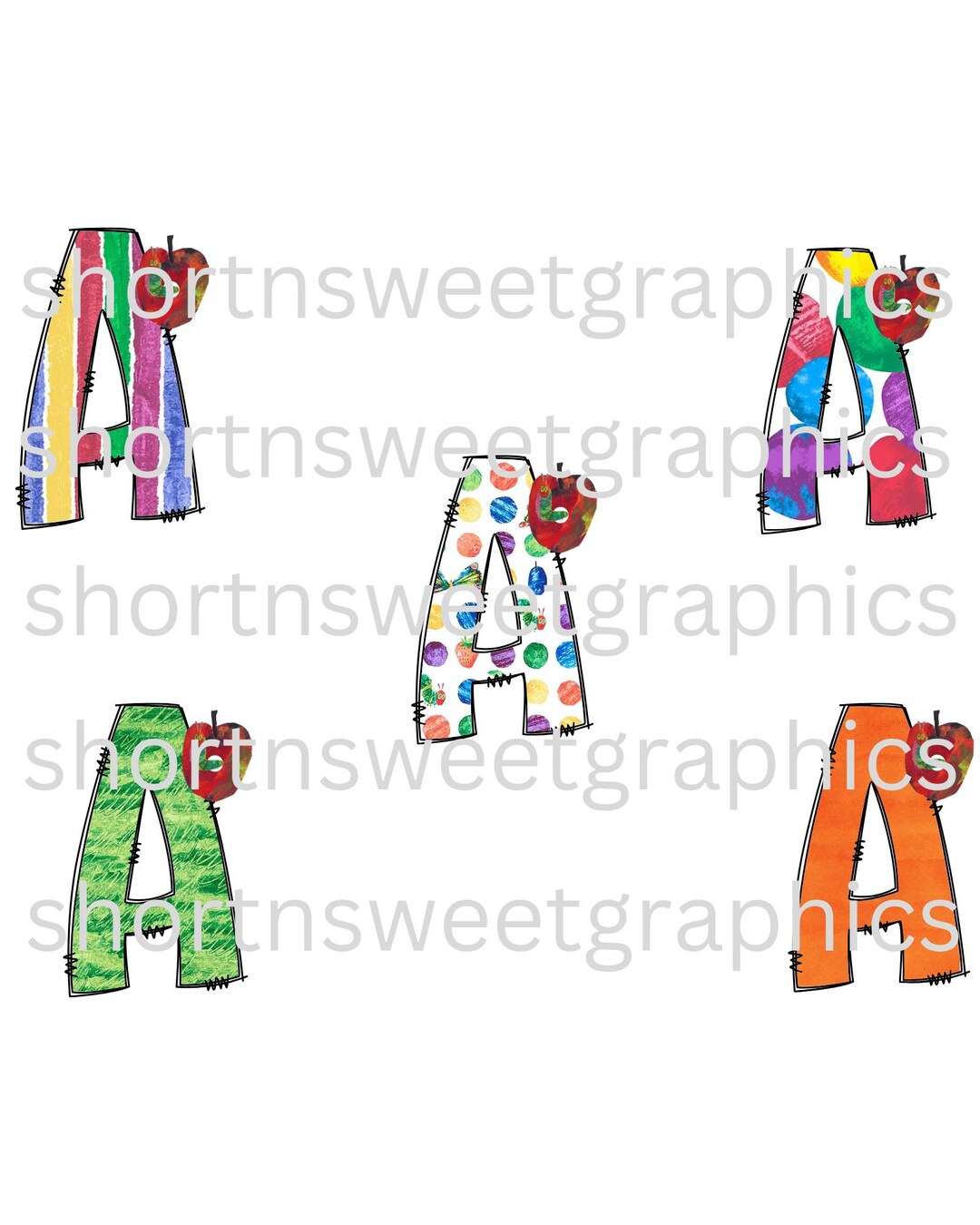 The Very Hungry Caterpillar Alphabet Digital Download - Etsy