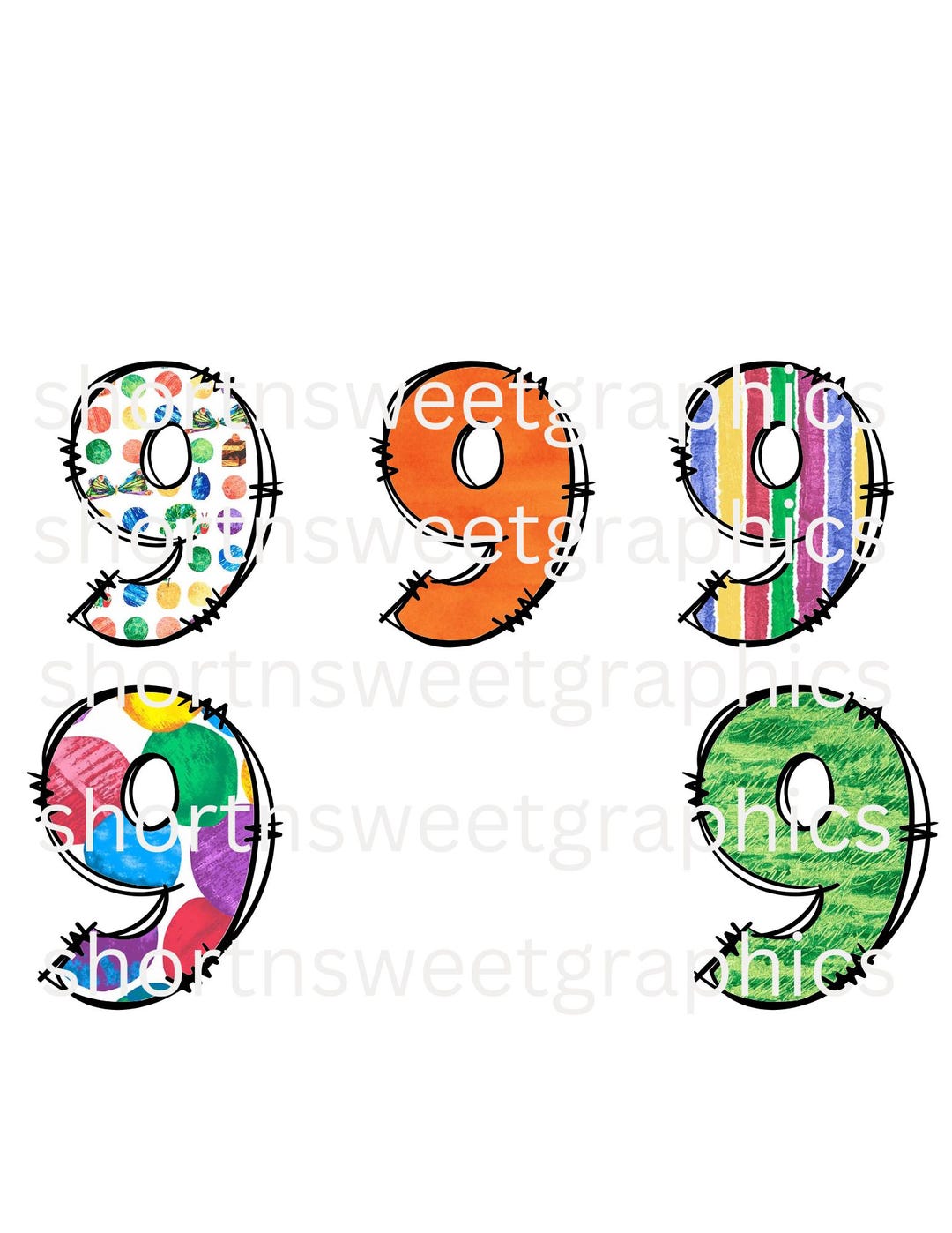 The Very Hungry Caterpillar Numbers - Etsy