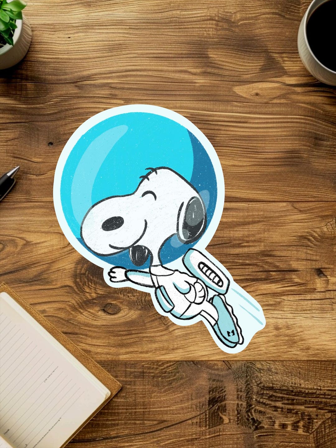 Astronaut Snoopy Sticker: Space-themed Peanuts Vinyl Decal - Etsy