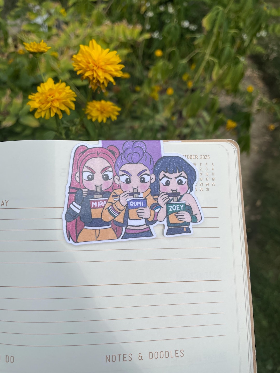 K-pop Demon Hunter Magnetic Bookmark | Huntrix Girls Noodle Design ...