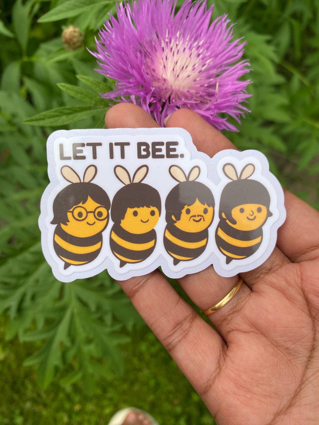 Let It Bee Sticker – Beatles Pun, Waterproof Vinyl Decal - Etsy