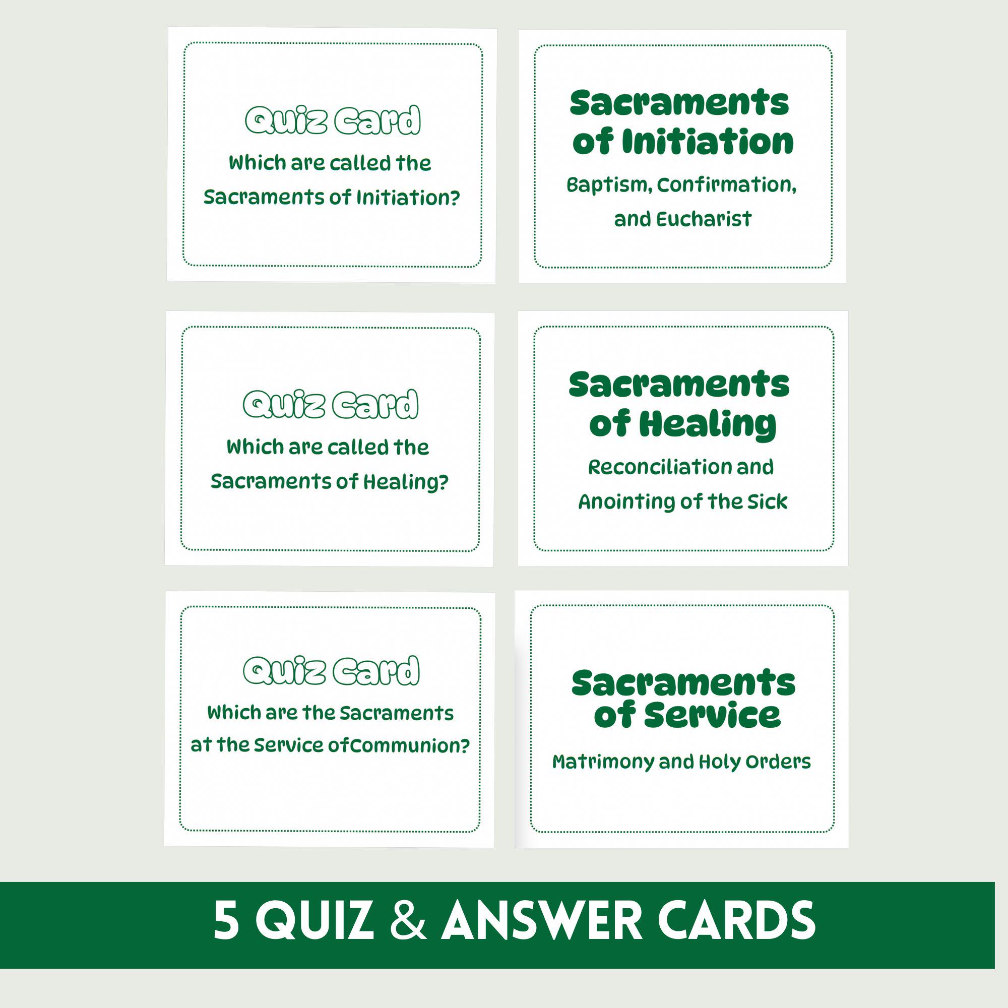Seven Sacraments Flash Cards | Catholic Matching Game | Kids 7 ...