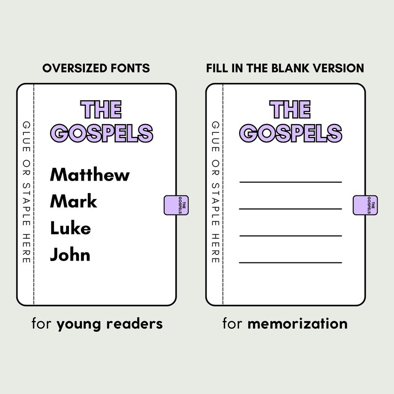 Catholic Bible Memory Flipbook Printable | 73 Books of the Bible ...