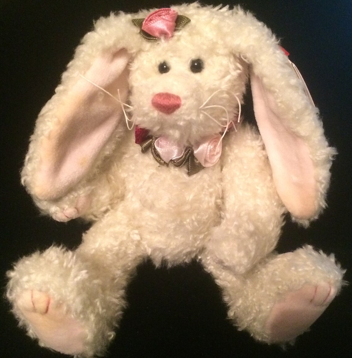 Vintage 1993 TY White Rabbit Rosalyne Beanie Baby - Etsy Canada