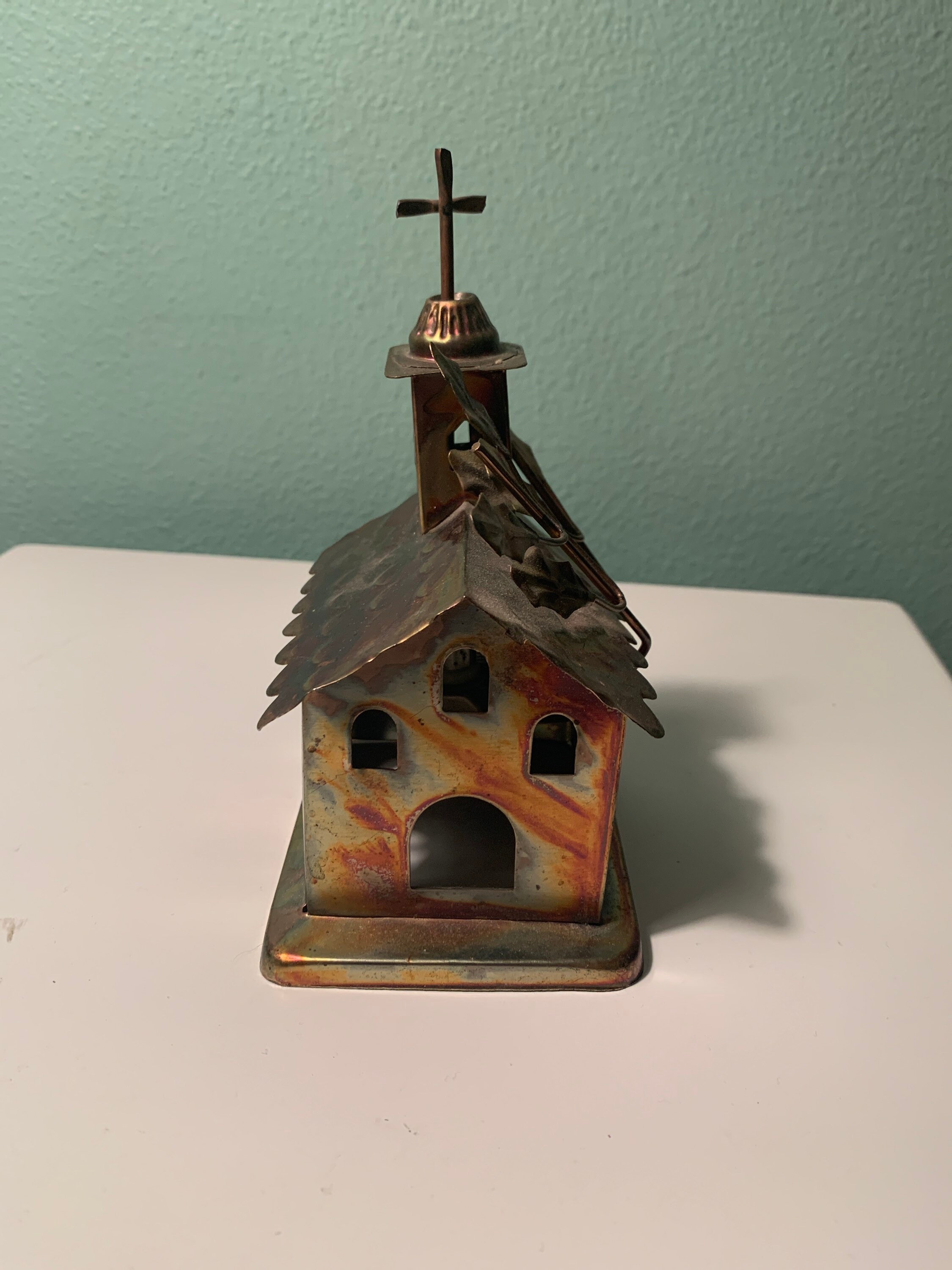 Vintage Copper Musical Wind Up Church | Etsy