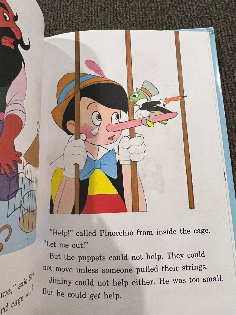 Walt Disney Pinocchio Wonderful World of Reading Hardback Book 1973 - Etsy