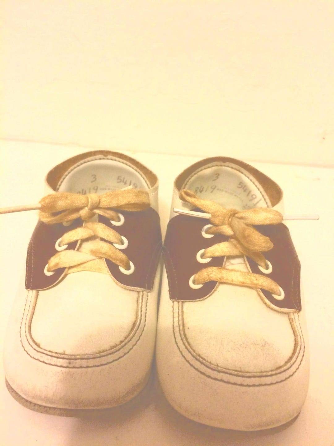 Vintage White and Brown Baby Rah Rah Saddle Shoes - Etsy