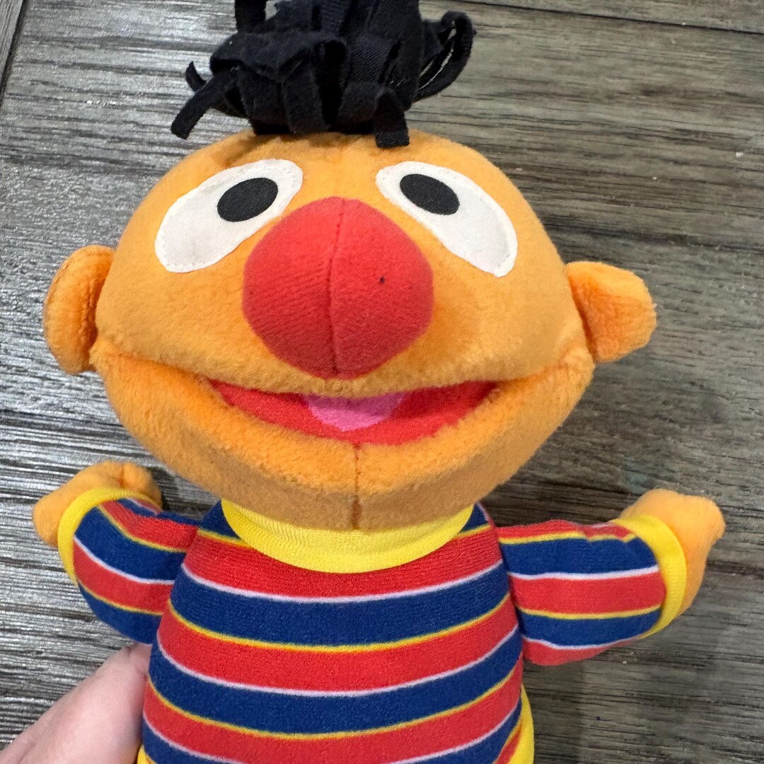 Vintage Sesame Street Ernie Stuffed Animal Plushie by Fisher Price 2002 ...