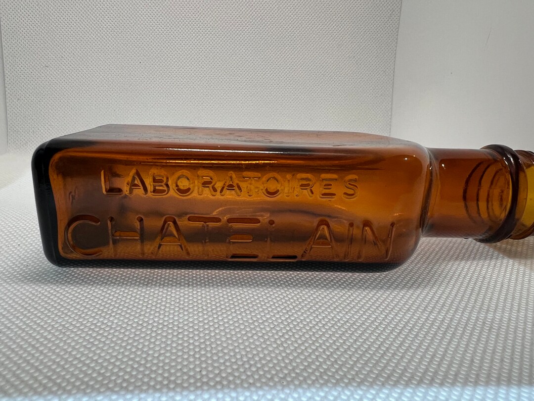 Antique Brown Glass Chatelain Laboratories Bottle - Etsy