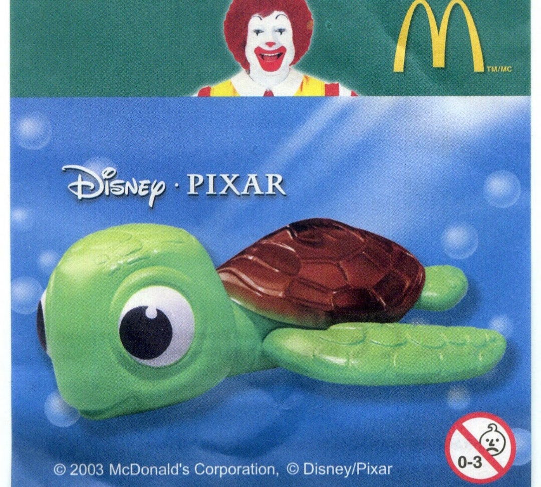 Finding Nemo 2003 Sea Turtle Happy Meal Mcdonalds Toy Squirt - Etsy