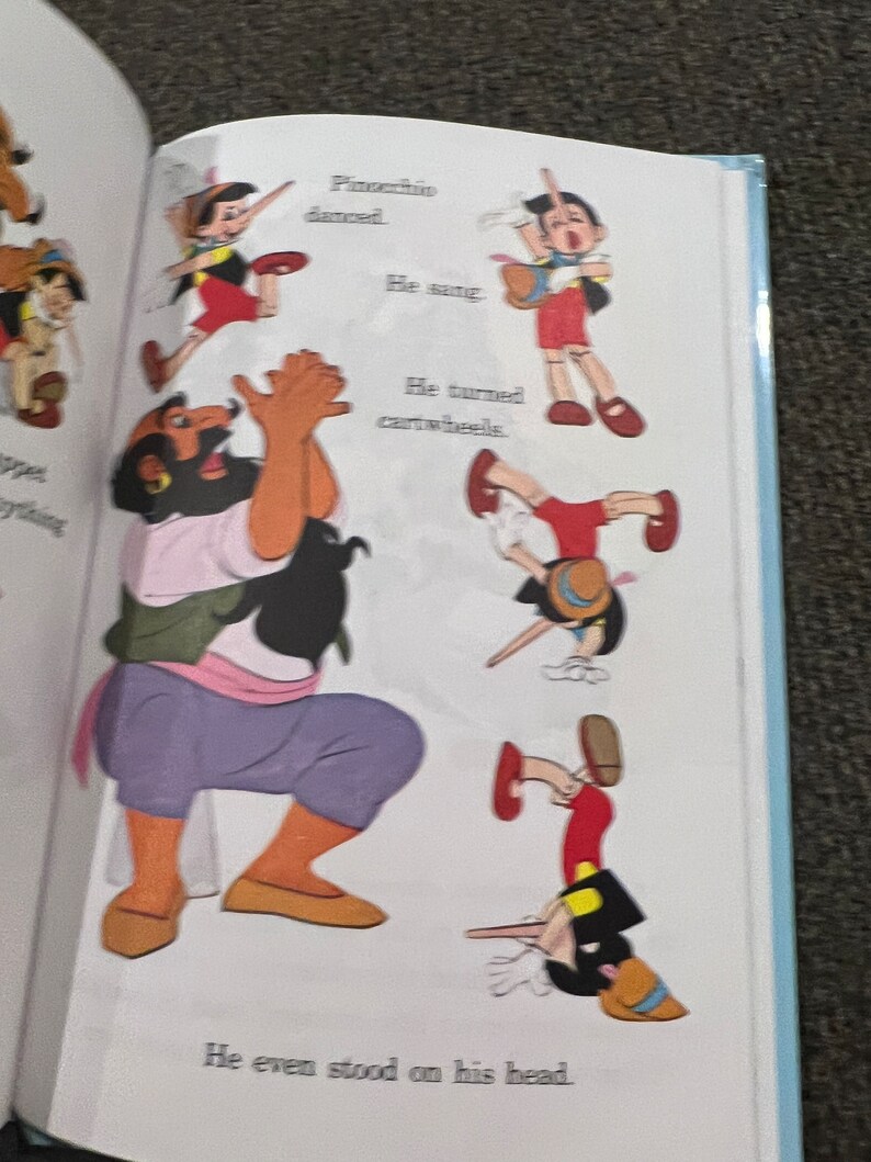 Walt Disney Pinocchio Wonderful World of Reading Hardback Book 1973 - Etsy