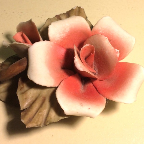 Capodimonte Porcelain Rose - Etsy
