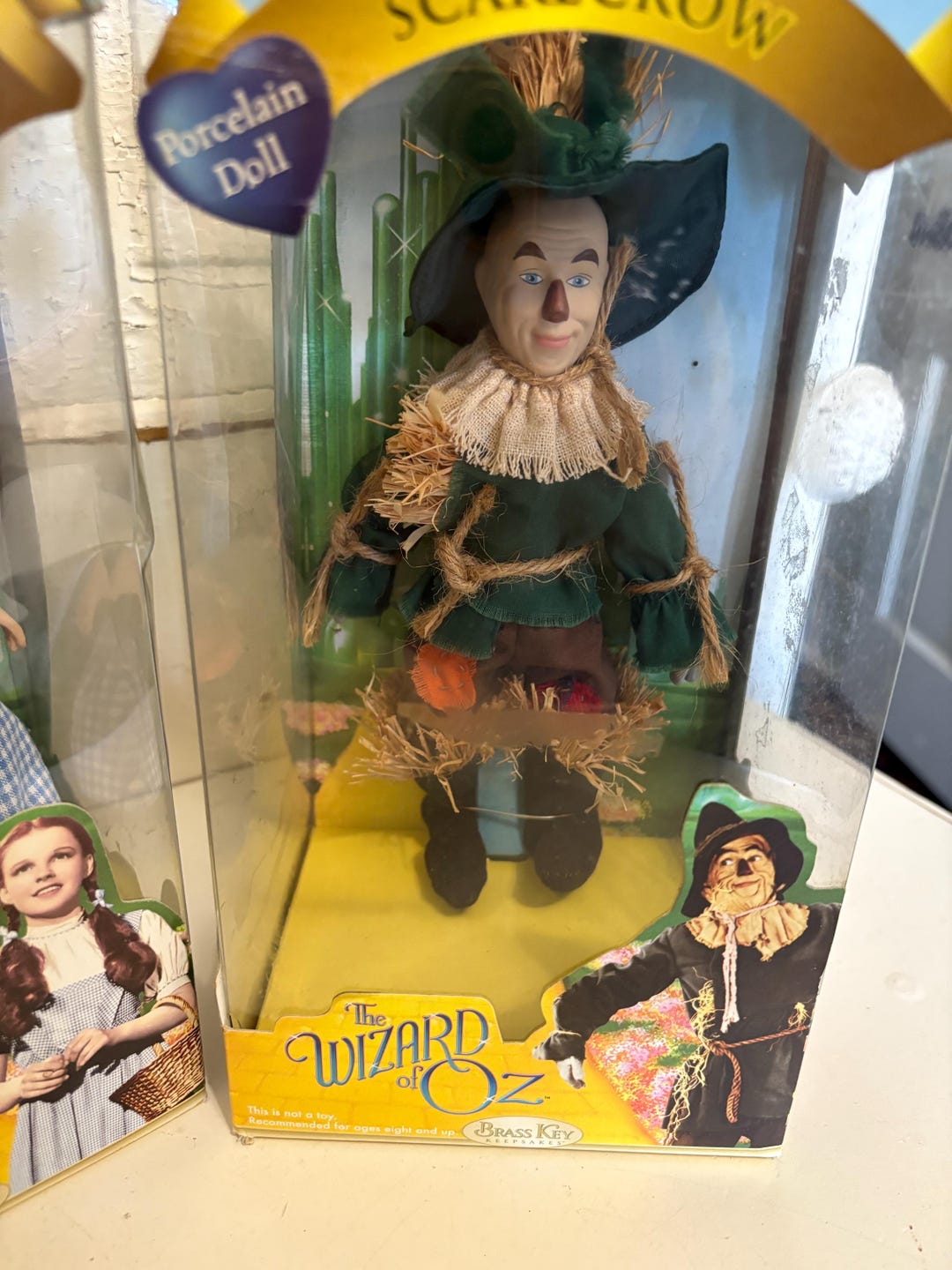 Vintage Wizard of Oz Brass Key Scarecrow Porcelain Doll - Etsy