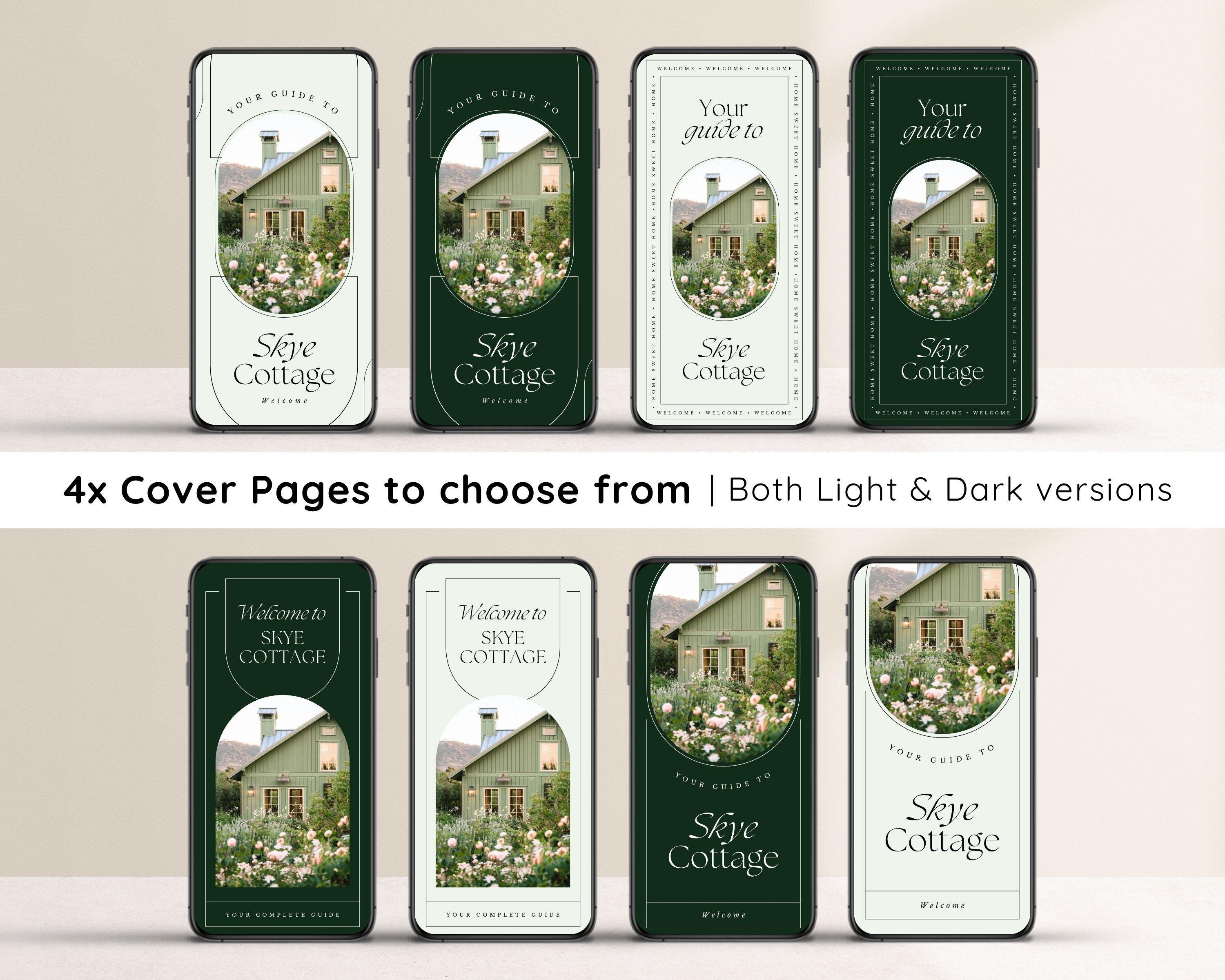 Cottage Digital Welcome Book Template CANVA Mobile Cabin Woodland ...