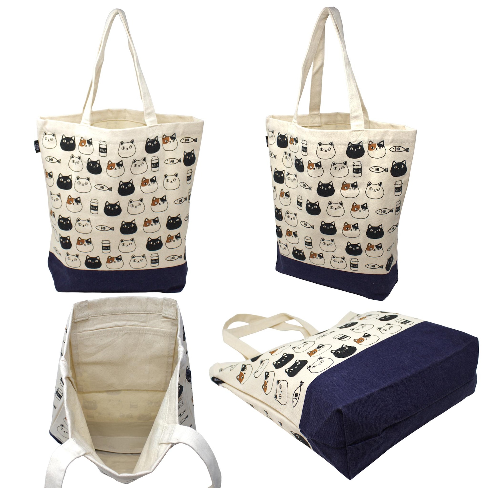 3 Cat Brothers Canvas Tote Bag: Japanese Nyan-ya Series - Etsy