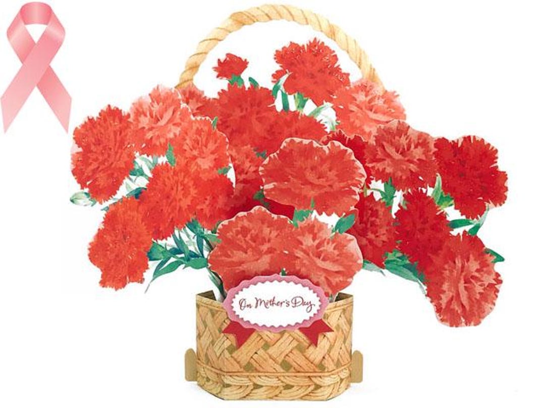 Spring Floral Sale – 30% off Carnations 3D Pop-up Card – Basket ...