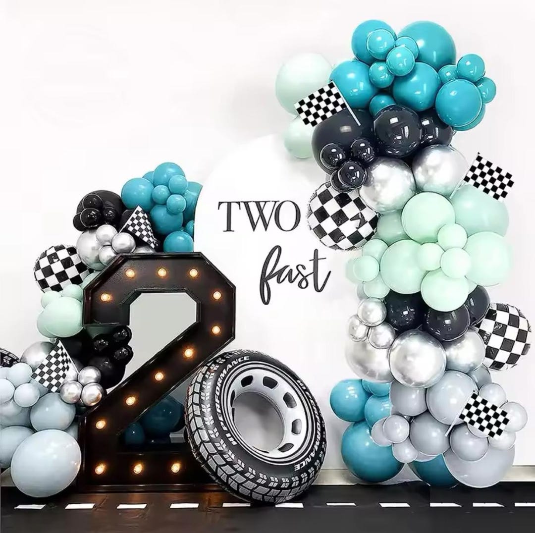 Car Theme Balloon Arch Racing Birthday Party Number Balloons - Etsy