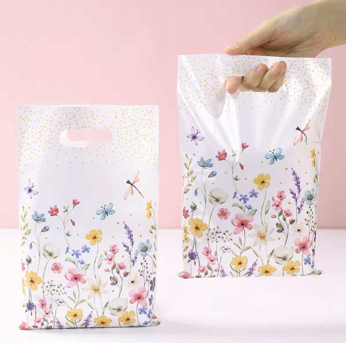 Party Good Bag Favours Flowers Floral Spring Gift Bag Baby Shower Party ...