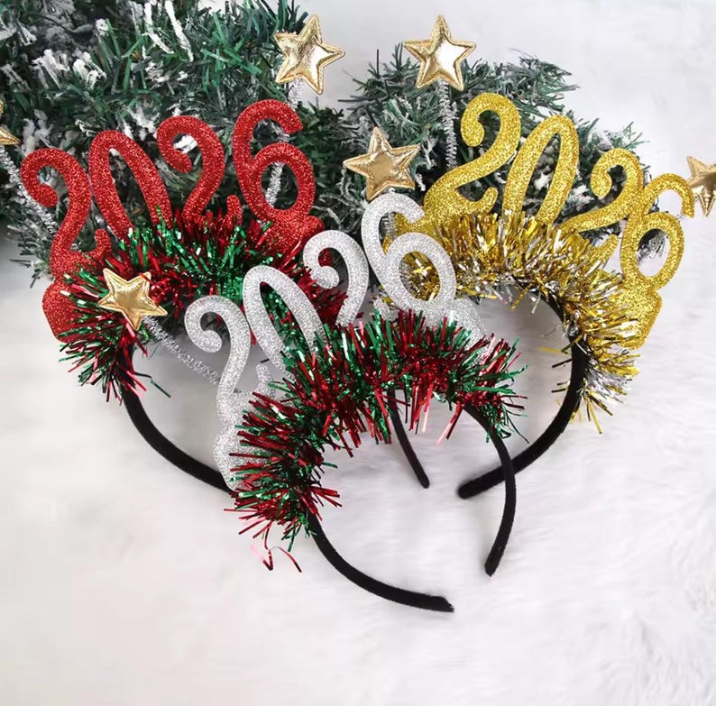 2026 Glitter New Year's Eve Headband - Party Hair Accessory - Etsy