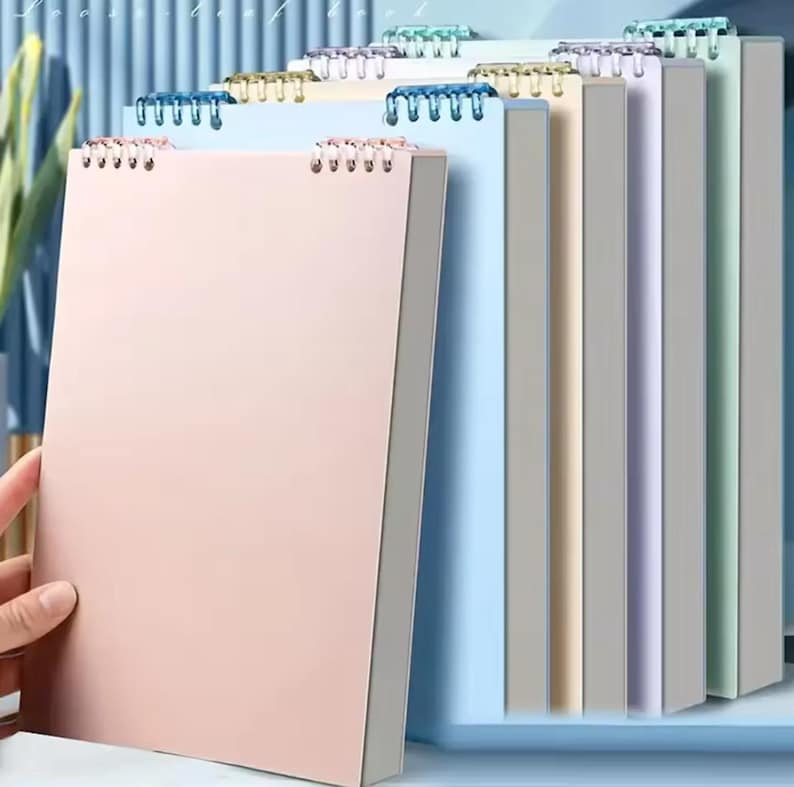 Notepad Notebook 80g Paper 60 Sheet Double Lined Loose Leaf A5 Office ...